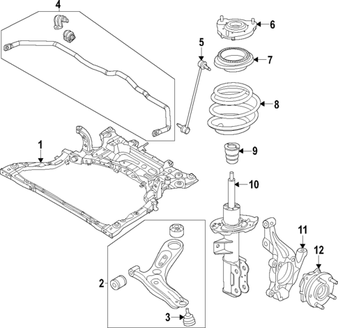 Front Suspension for 2023 Toyota bZ4X | Toyota Parts Center