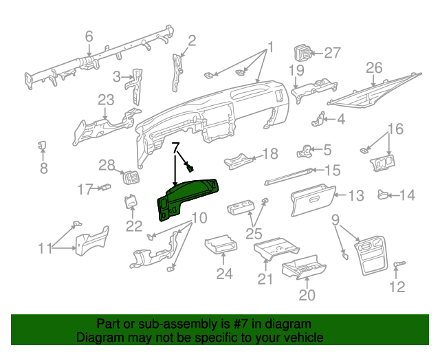55411-04030 - Instrument Cluster Bezel - 1995-2004 Toyota Tacoma | OEM ...