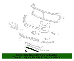 84371010 - Galvano Silver Front Bumper Fascia Lower Molding Package ...