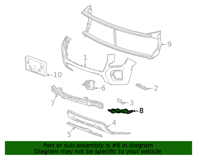 2021-2024 GMC Reinforcement 84576031 | TascaParts.com