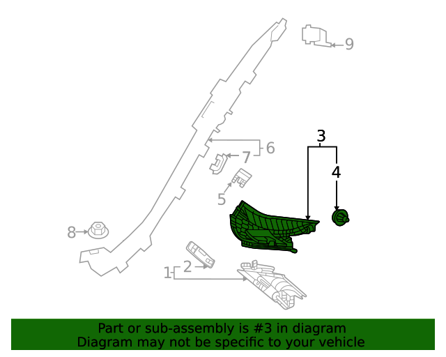 290-690-37-00-9051 - Rear Pillar Trim 2019-2023 Mercedes-Benz ...