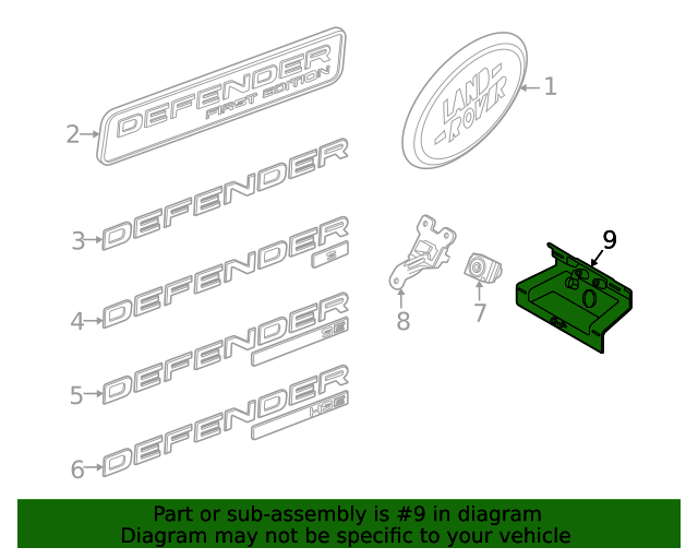 2020-2023 Land Rover Rear Camera Bracket LR133976 | OEM Parts Online