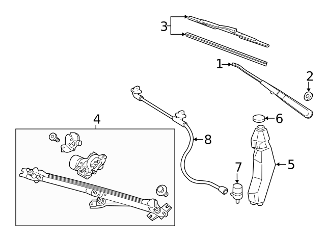1996-2022 GM Windshield Washer Pump Hose 12363356 | AutoNationParts.com