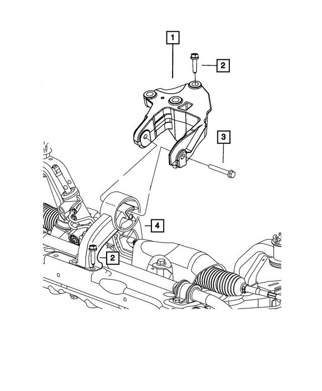 2011-2019 Mopar Engine Mount Bracket, Rear 5090607AB | Mopar eStore