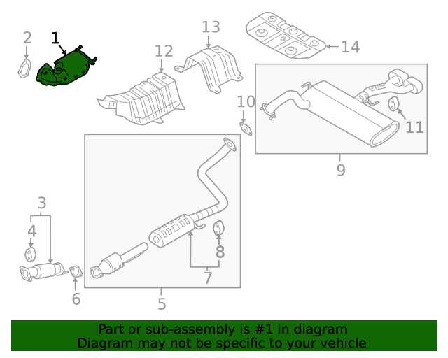2020-2021 Kia Catalytic Converter 28530-2BTY0 | QuirkParts