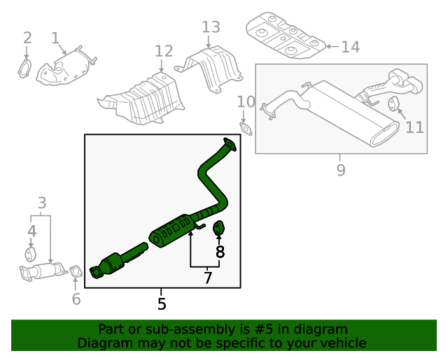 28600-K0720 - Center Muffler 2020-2022 Kia Soul | Kia.Parts Store