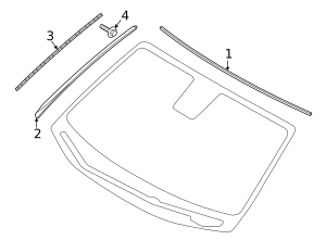 2021-2022 Genesis G80 Side Molding Retainer Bracket 86137-T1000 | OEM ...