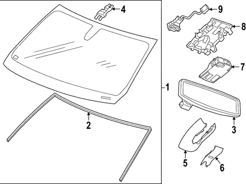 Glass - Windshield for 2025 Chevrolet Silverado 1500 | GM Parts Center