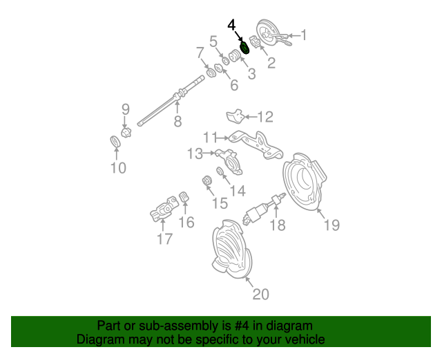 1990-2023 Ford Retainer Spring Upper Retainer FODZ-3C610-A | TascaParts.com