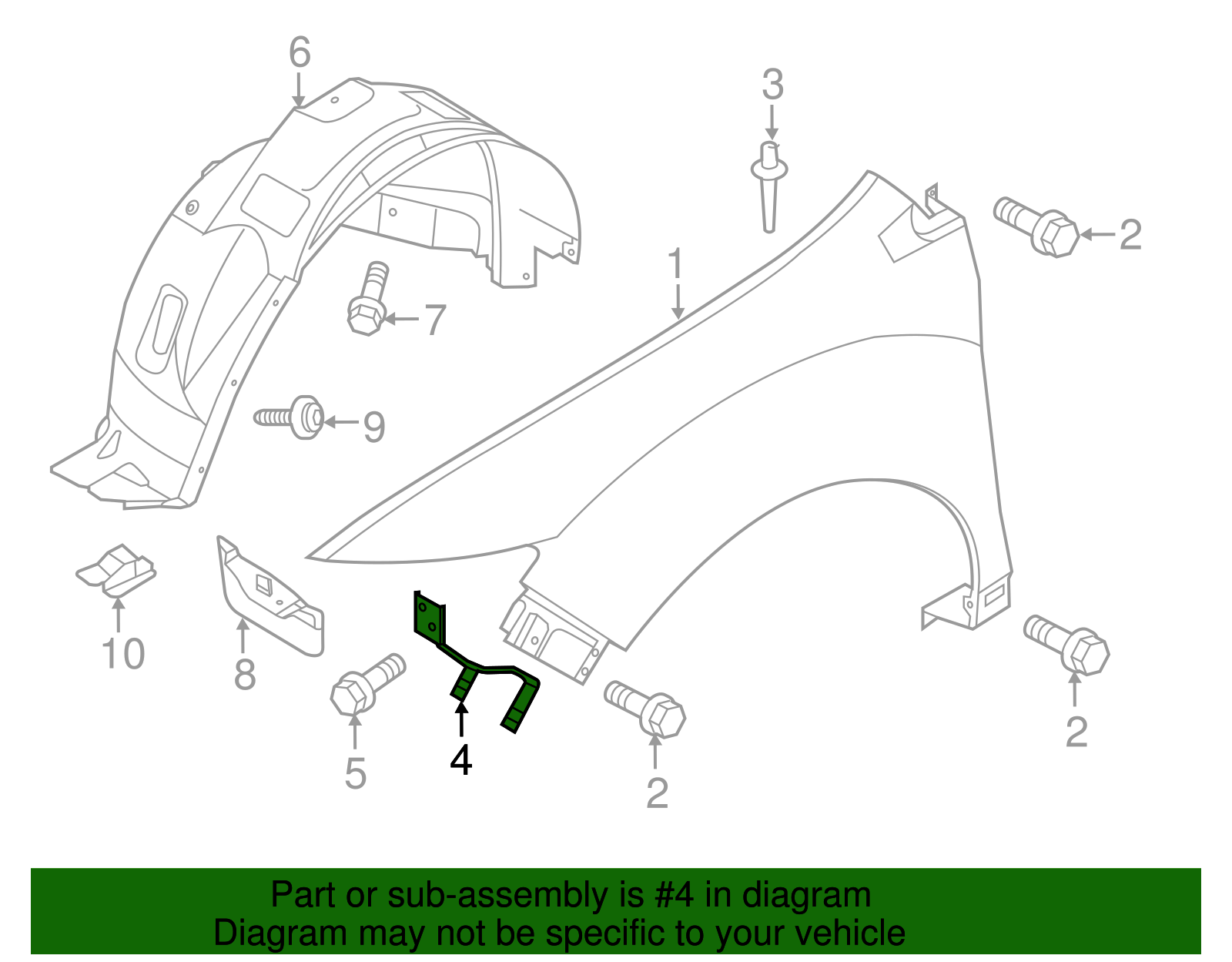 2007-2015 Ford Front Bracket 7T4Z-16C198-A | Ford OEM Parts Online