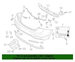 2015-2022 Hyundai Side Bracket Nut 86617-3X000 | QuirkParts