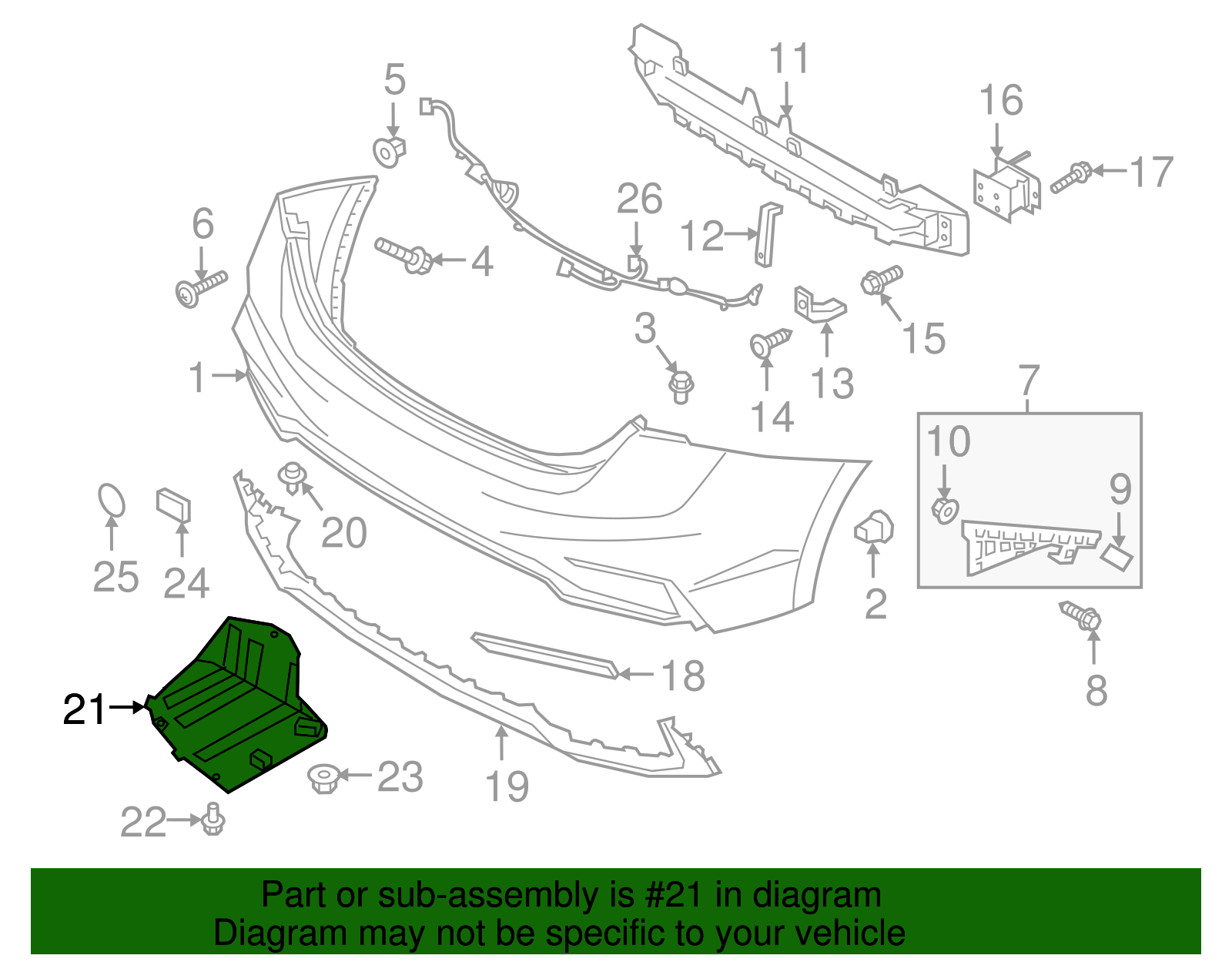 86698-J0000 - Bumper Splash Shield 2018-2022 Hyundai Accent ...