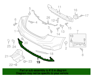 2018-2022 Hyundai Accent Valance 86612-J0000 | OEM Parts Online