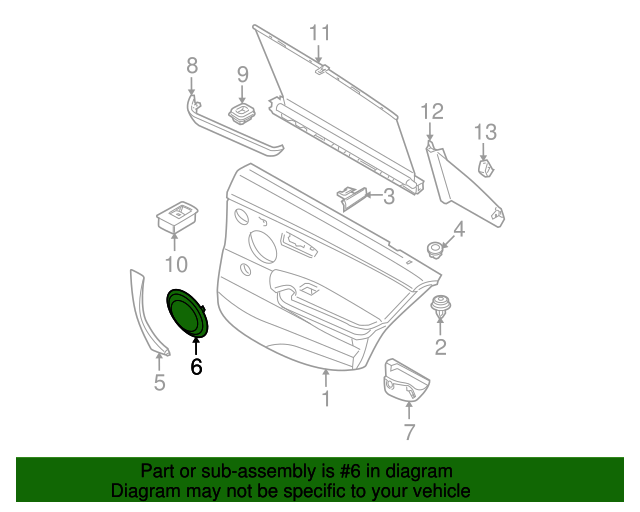 Genuine BMW 51-41-7-144-561 | Speaker Cover | FREE Shipping on Most ...