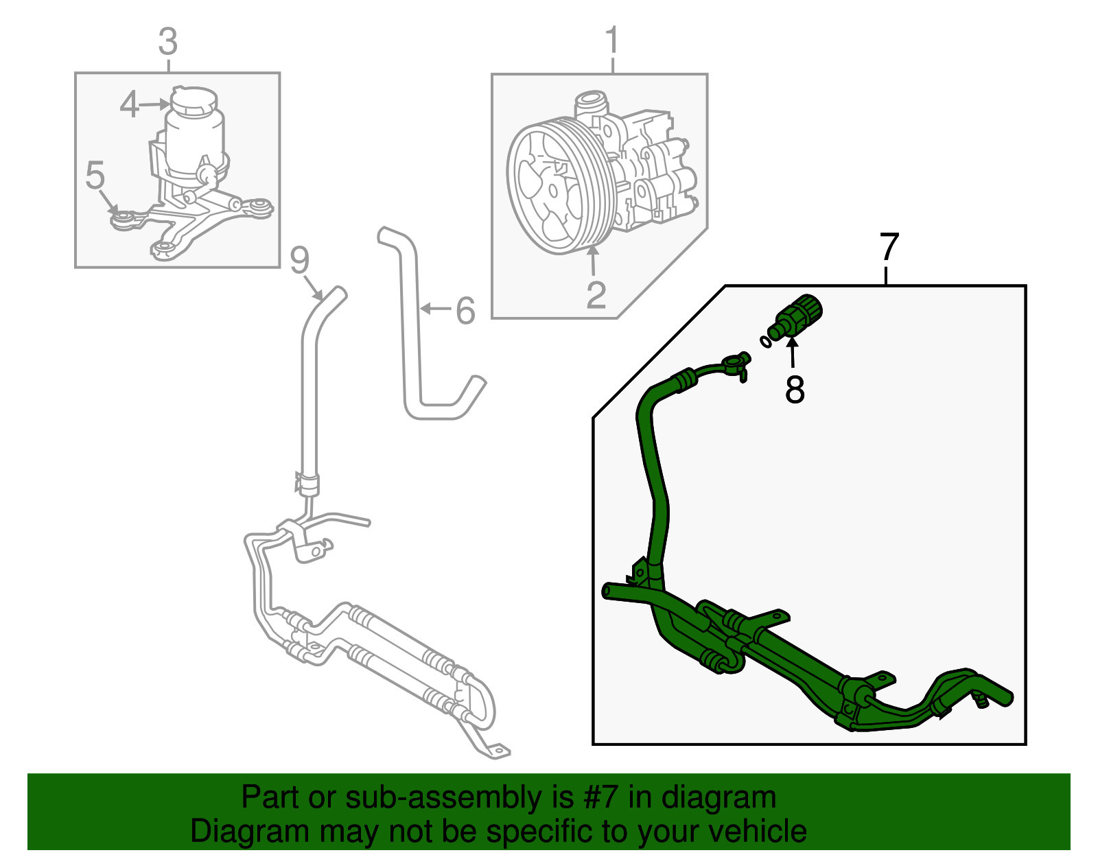 44410-0C151 - Power Steering Pressure Hose 2008-2022 Toyota | Longo ...