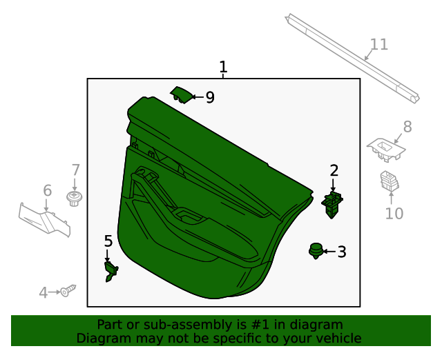 2023 Mazda 3 Door Trim Panel BHCV-68-550-27 | Florida Mazda Parts