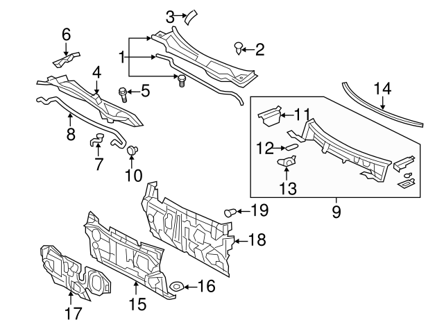 55718-06060 - Cowl Side Panel - 2007-2011 Toyota Camry | Lithia Toyota ...
