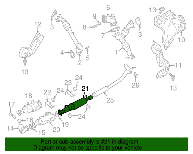2016-2019 Nissan Titan XD Catalytic Converter 208S2-EZ40C | QuirkParts