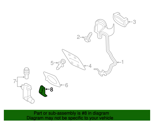 222-885-00-12 - Actuator Bracket 2015-2017 Mercedes-Benz S 550e ...