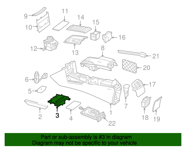 212-680-54-50 - Ash Tray 2010-2013 Mercedes-Benz E 63 AMG ...