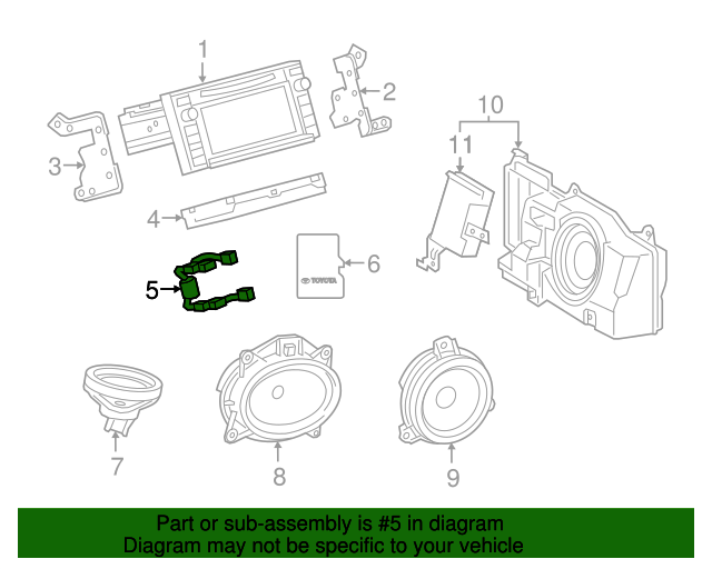 2018-2023 Toyota Tuner Harness 86842-06010 | Toyota Parts Center