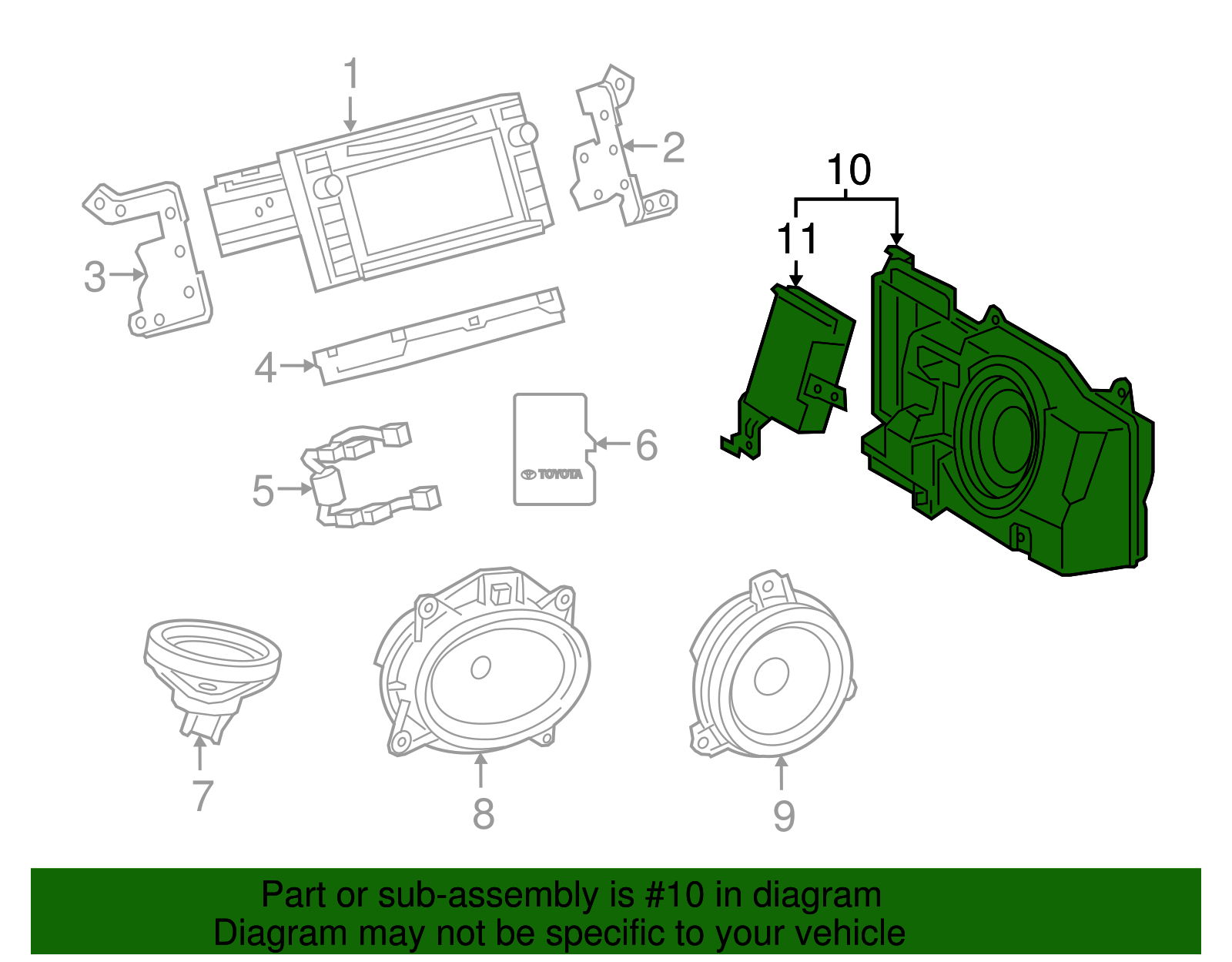 2020-2023 Toyota Tacoma Speaker 86150-04120 | Toyota San Diego Parts