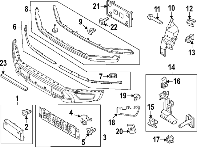 ML3Z-17D957-AAPTM - Upper Molding 2021-2023 Ford F-150 | Ford Parts Direct