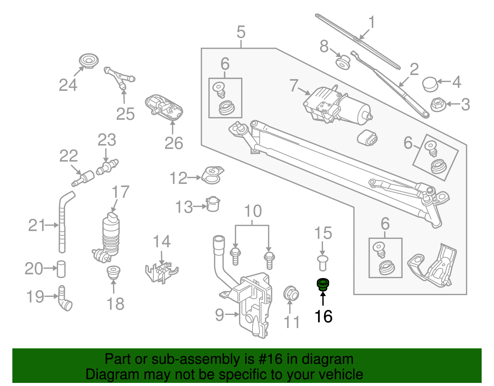 431-955-465-A - Washer Pump Seal 1993-2021 Volkswagen | Volkswagen ...