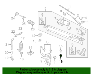 431-955-465-A - Washer Pump Seal 1993-2021 Volkswagen | Volkswagen ...