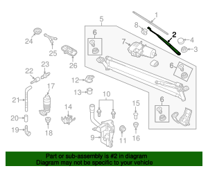 2009-2018 Volkswagen Windshield Wiper Arm 5N1-955-410 | AutoNationParts.com