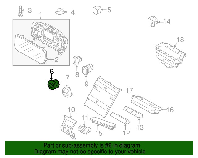 DG1Z-11654-AA - Headlamp Switch 2013-2020 Ford | Ford Parts Direct