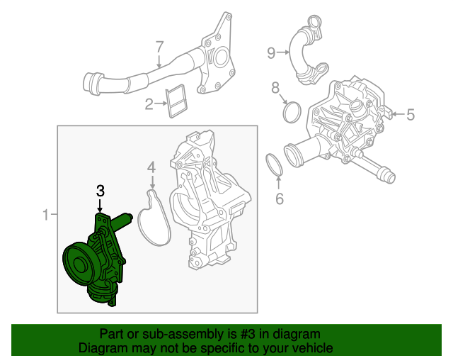 2016-2022 BMW Water Pump 11518632585 | OEM Parts Online