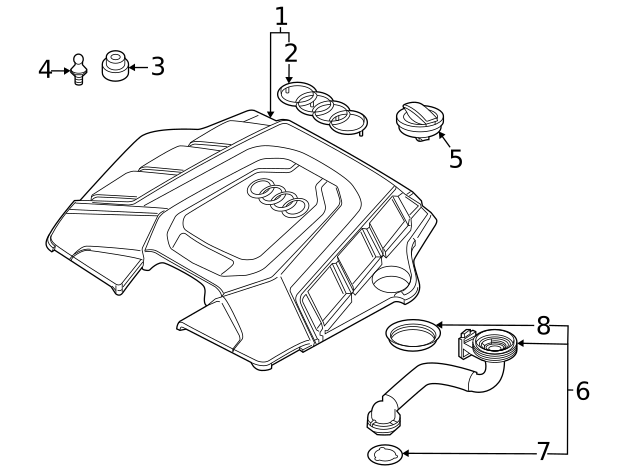 4M0-115-301-Q - Oil Filler Tube 2020-2024 Audi Q7 | Audi OEM Parts
