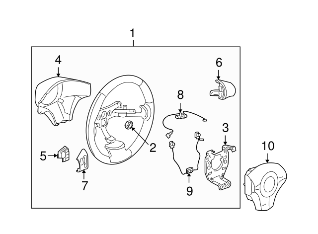 2007-2010 GM Steering Wheel Horn Switch and Cruise Control Switch ...