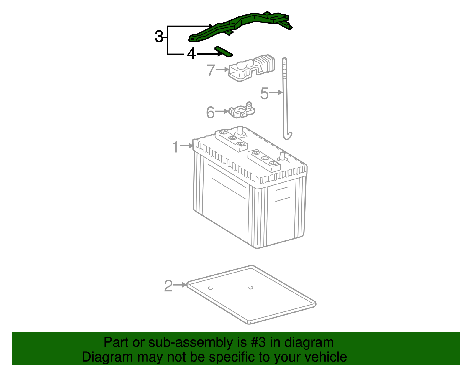 Genuine Toyota Battery Hold Down Bracket 74404-35140 | Frontier Toyota