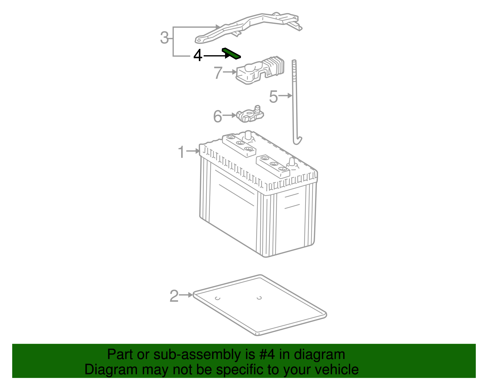 1995-2004 Toyota Tacoma Tray Spacer 74473-22010 | Toyota Parts Center