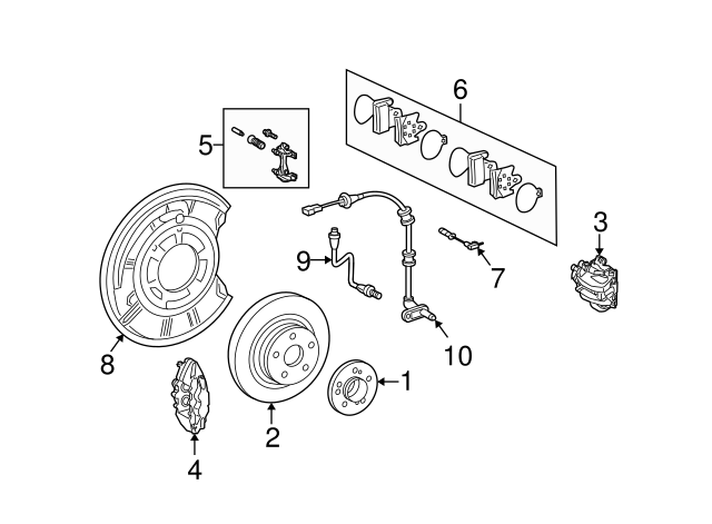 204-420-00-48-64 - Brake Hose Mercedes-Benz USA Parts