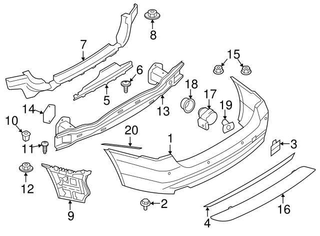 Genuine Bumper Cover 2014-2016 BMW 335i GT xDrive Part# 51-12-7-371-886 ...