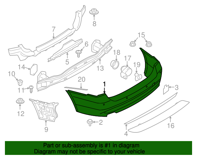 51127371884 - 2014-2016 BMW 335i GT xDrive Bumper Cover (51-12-7-371 ...