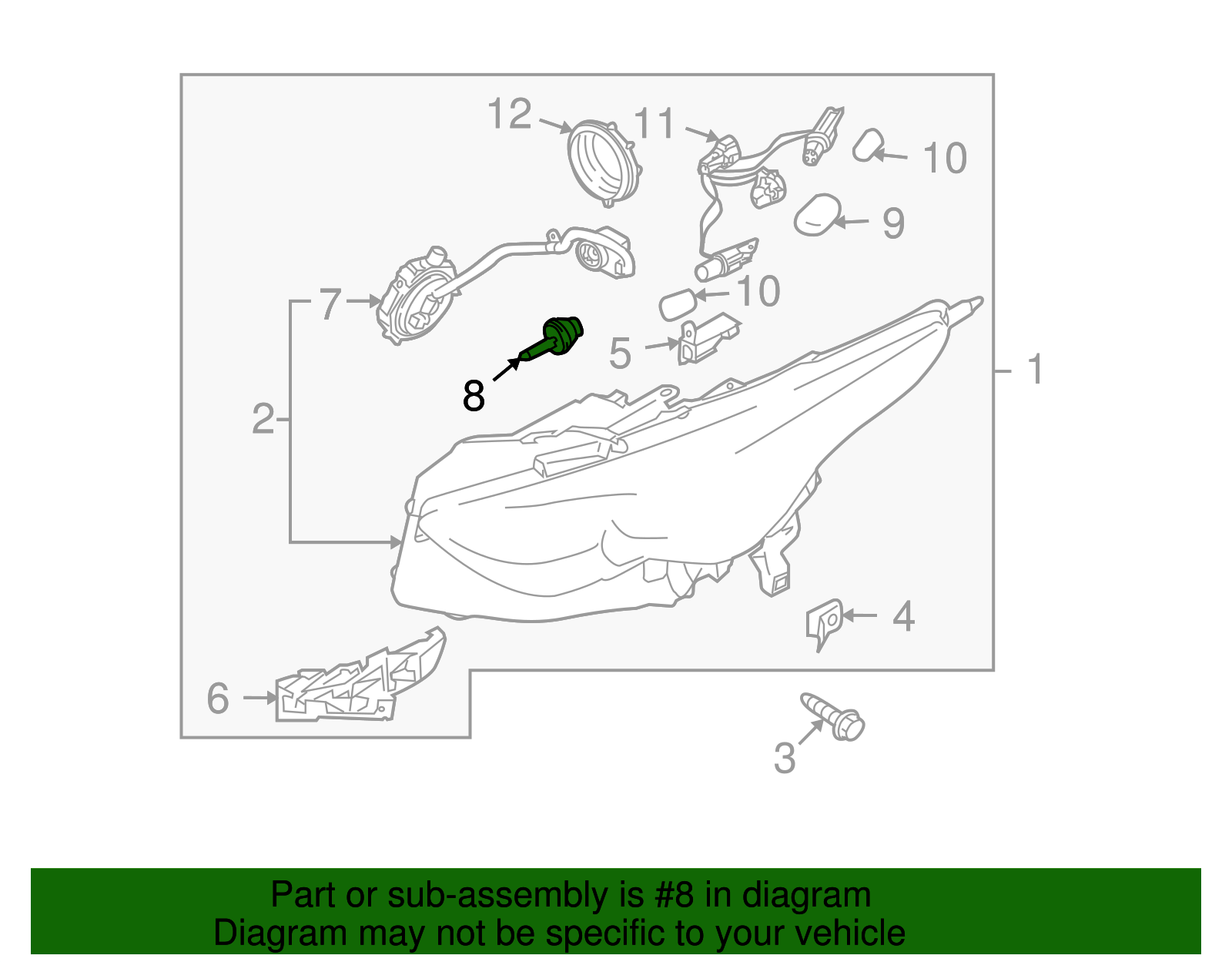 2015-2017 Infiniti Xenon Bulb 26297-89900 | OEM Parts Online