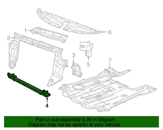 2017-2023 Chrysler C/Member 68292237ab | TascaParts.com