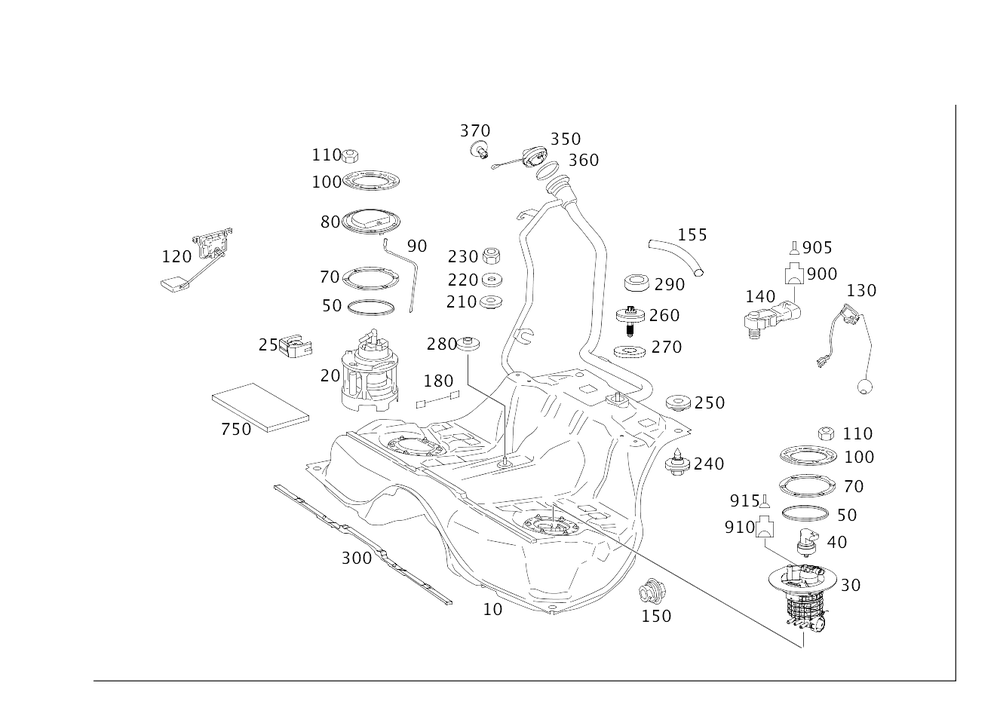 221-470-64-94 - Fuel Delivery Module 2008-2014 Mercedes-Benz | Mercedes ...