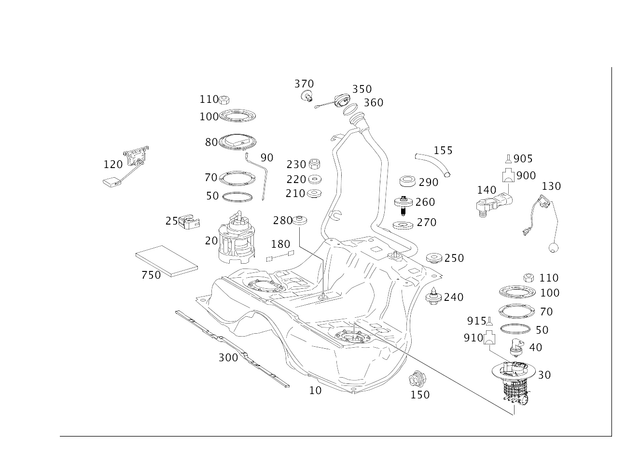 221-470-64-94 - Fuel Delivery Module 2008-2014 Mercedes-Benz | Mercedes ...