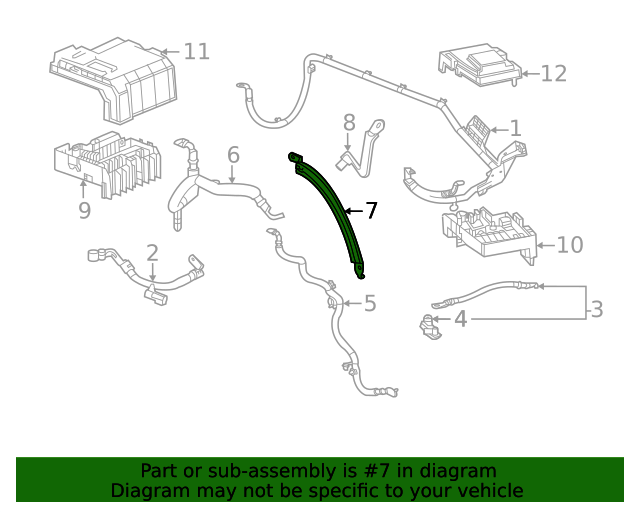 2020-2023 GM Battery Positive and Negative Cable Strap 84703166 GM ...