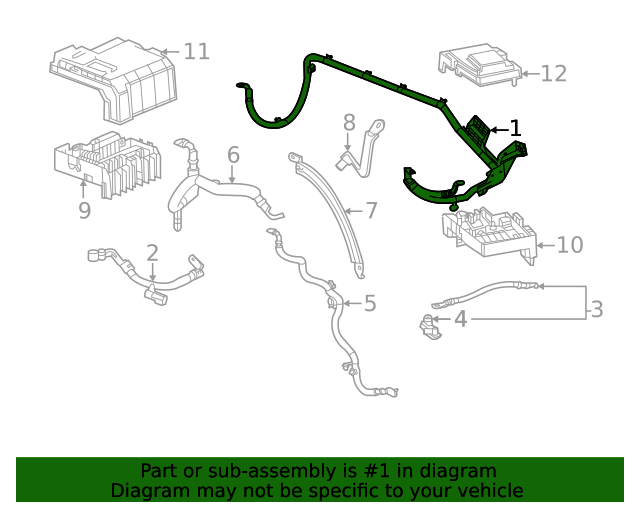 84906880 - Battery Positive Cable 2020-2023 GM | AutoNationParts.com