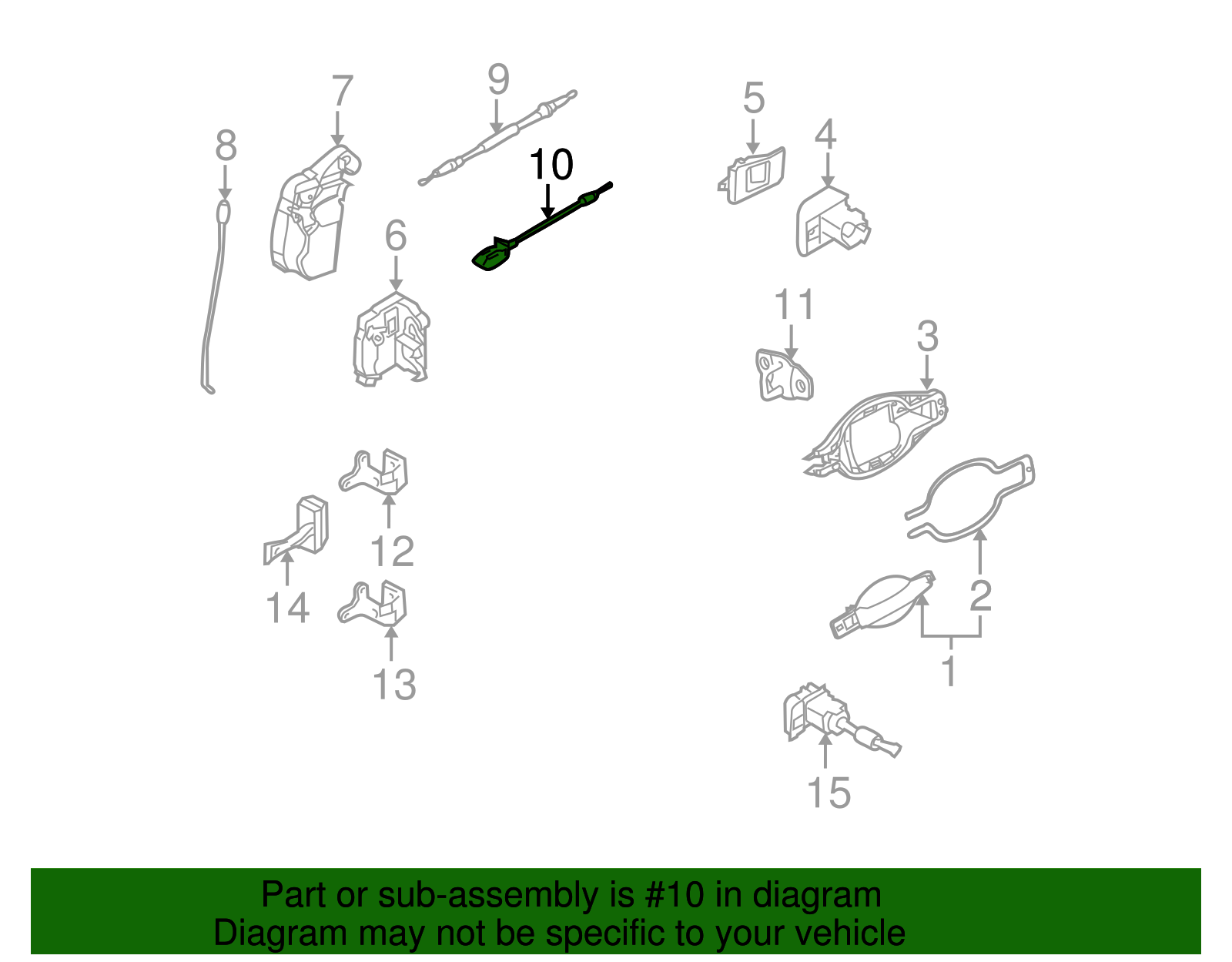 LR011173 - Lock Cable 2003-2012 Land Rover Range Rover | Land Leaping ...