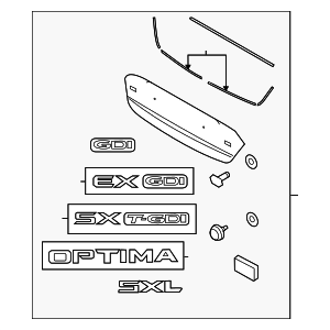 87370-4C550 - Molding Assembly 2014-2015 Kia Optima | Kia.Parts Store
