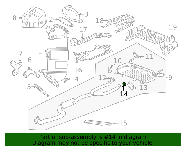 2020-2021 Cadillac CT4 Muffler & Pipe Linkage 84710168 | QuirkParts
