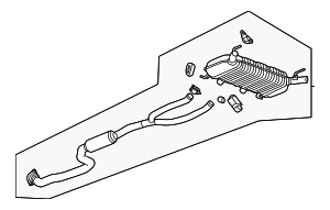 2020-2022 Cadillac CT4 Muffler & Pipe 85120349 | GMPartsDirect.com
