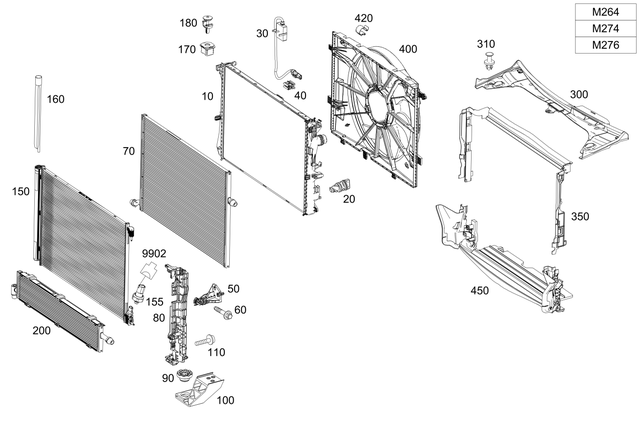 099-500-73-03 - Coolant Radiator 2015-2023 Mercedes-Benz | Mercedes ...